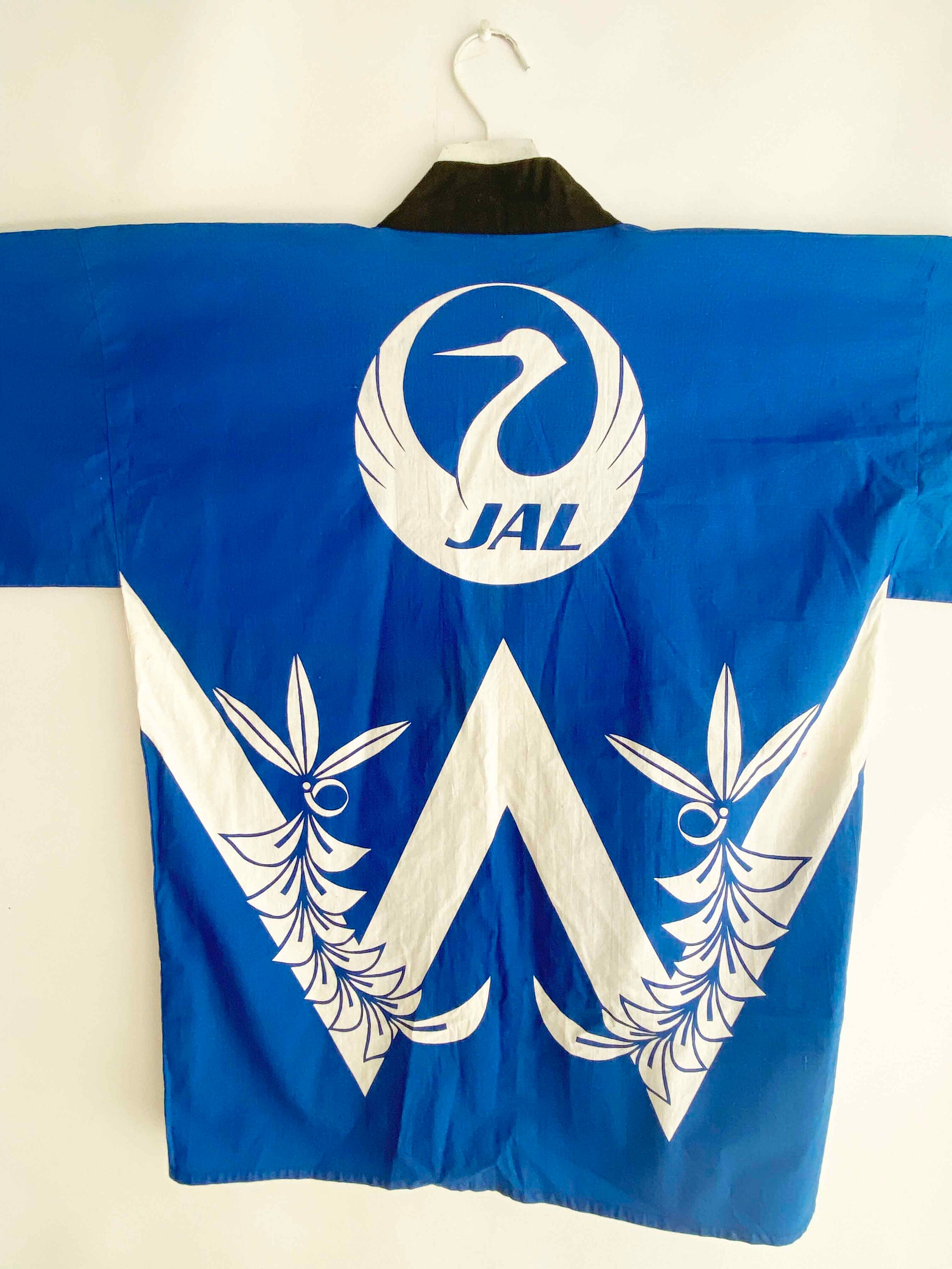 The Kamikaze Kimono Vintage 90s Jacket Top Crane Printed Blue - Etsy