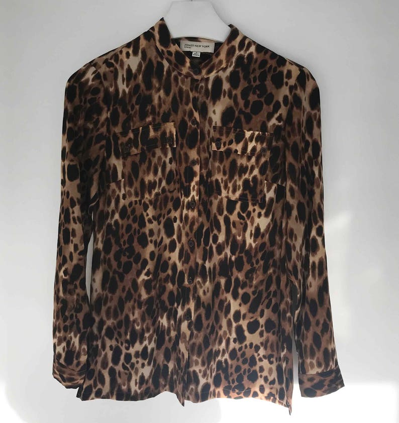 The Tortoise X the Hair Vintage 80s Blouse Printed Tortoise - Etsy