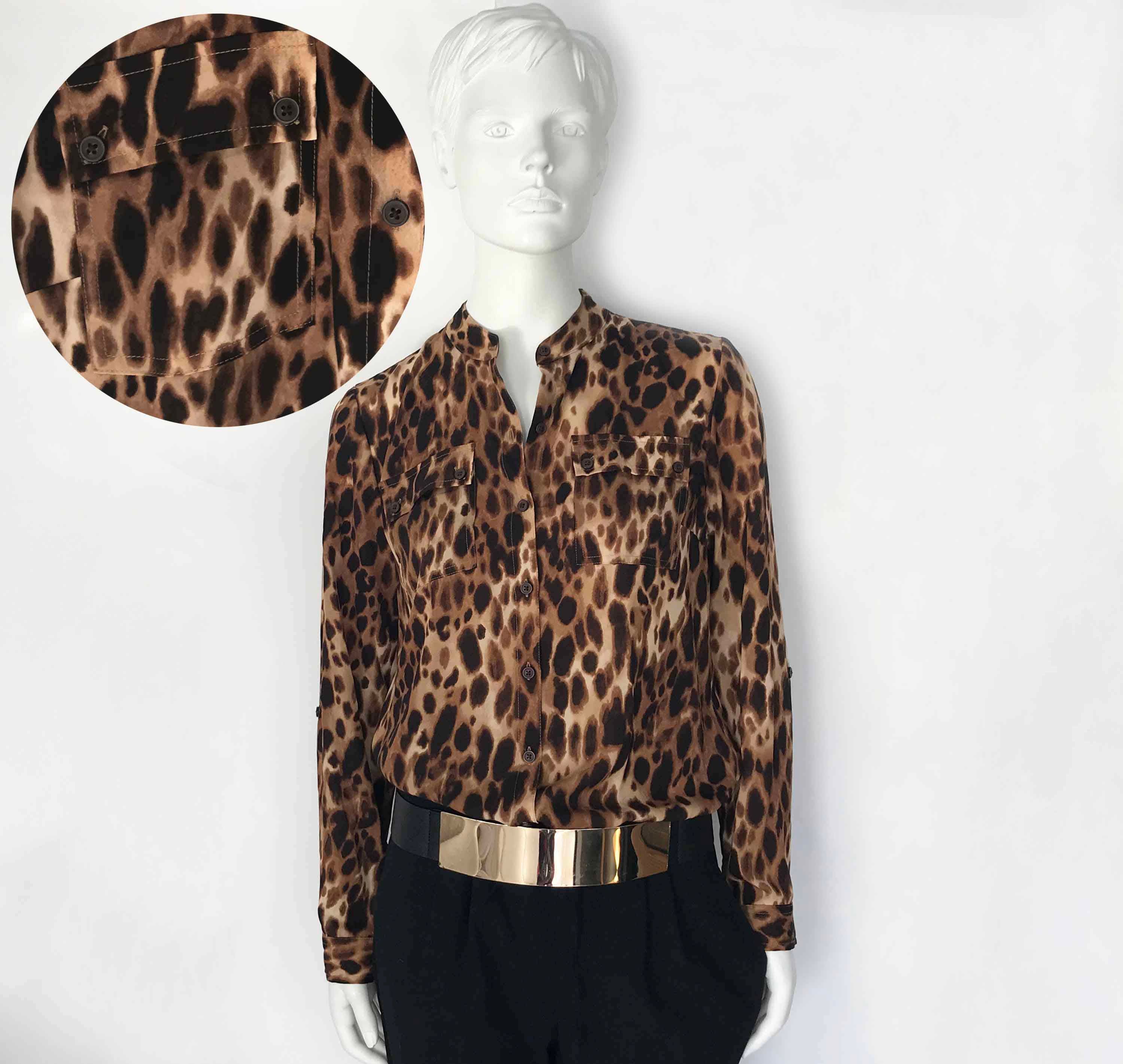 The Tortoise X the Hair Vintage 80s Blouse Printed Tortoise Shell ...