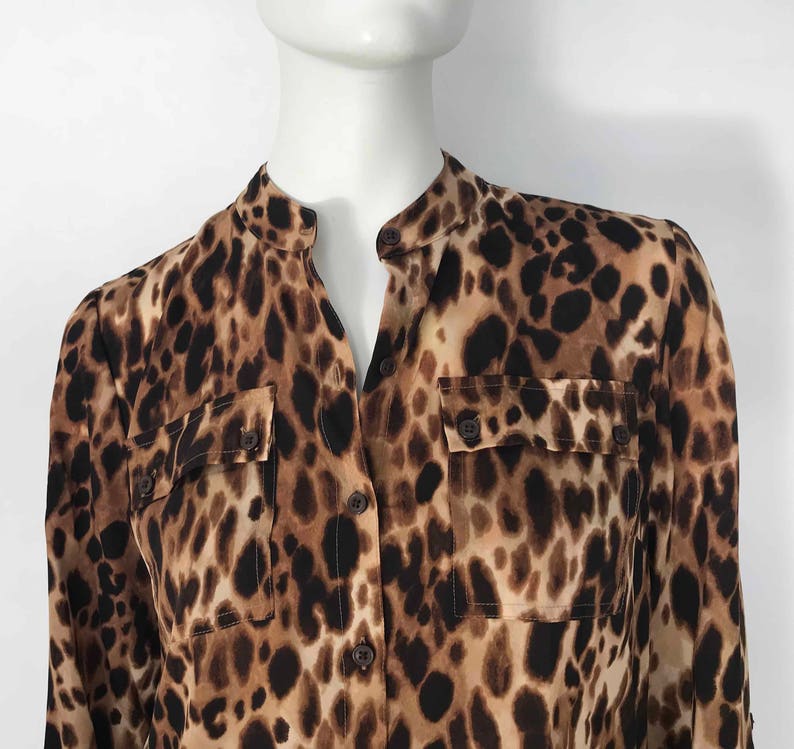 The Tortoise x The Hair Vintage 80s Blouse Printed Tortoise | Etsy