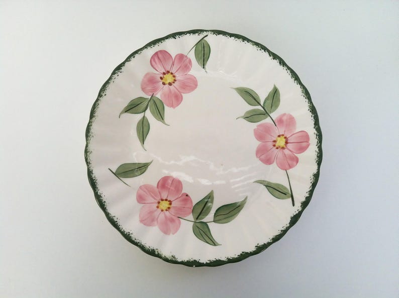 The SOUTHERN POTTERIES Vintage Plates Pink Green Poppy Floral - Etsy