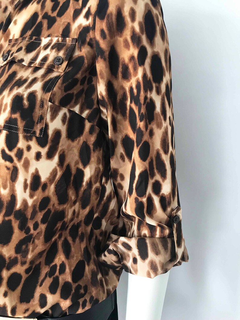 The Tortoise X the Hair Vintage 80s Blouse Printed Tortoise - Etsy