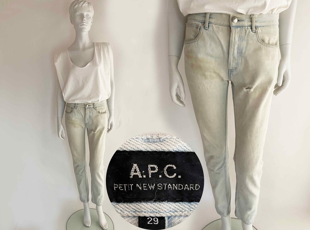 The A.P.C. Acid X Activations Vintage 90s Designer Denim Distressed ...