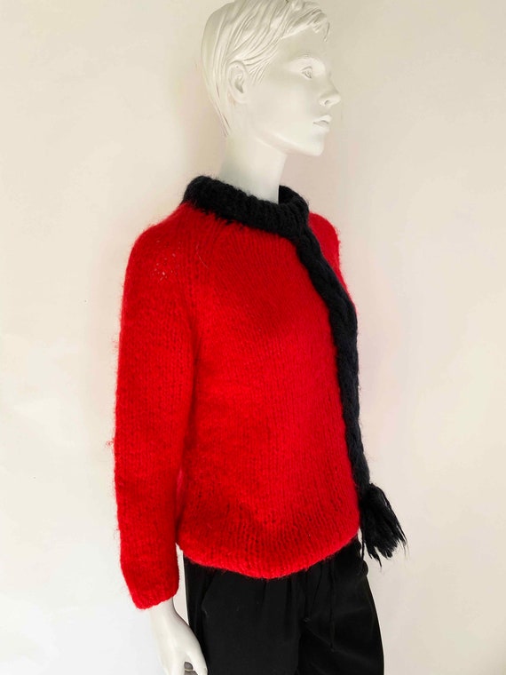 The Red Canadian Mounted Police 70s Vintage Mohair Wo… - Gem
