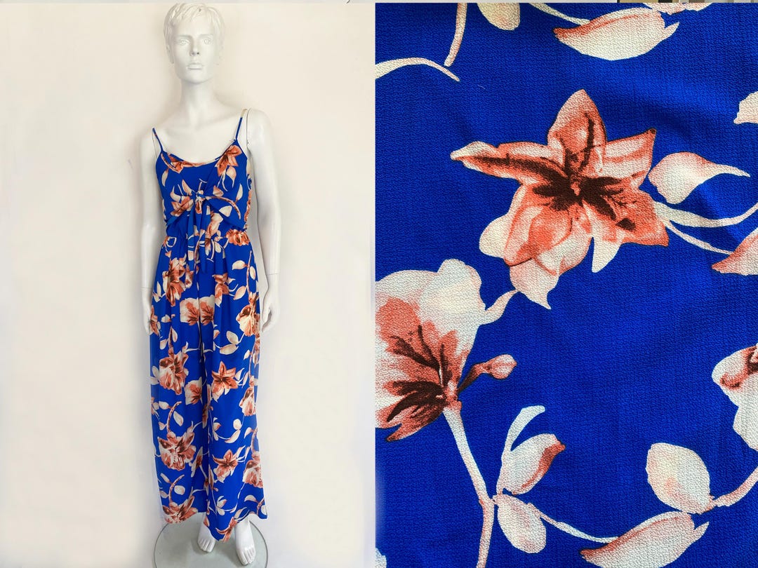 The Polynesian Princess Pantsuit Vintage 80s Jumpsuit Onesie Blue ...