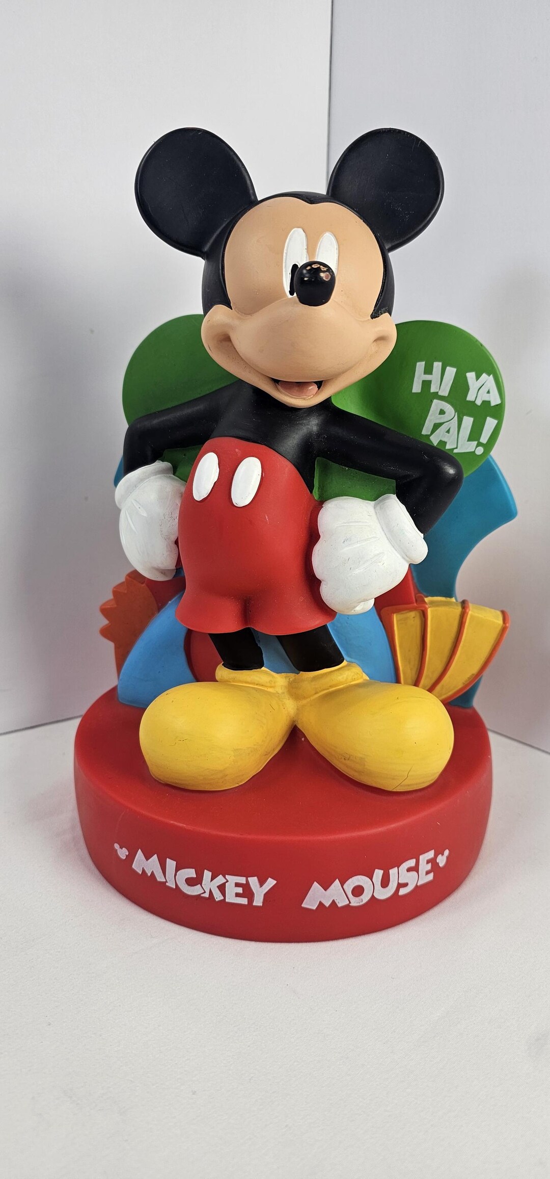 Disney Mickey Mouse Coin Bank “hi Ya Pal” Peachtree Playthings Vintage ...