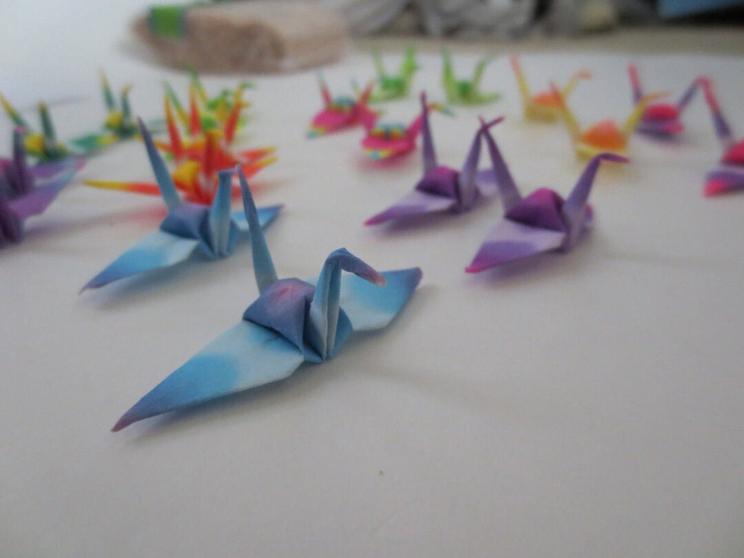 1000 Colorful Pattern Cranes - Etsy