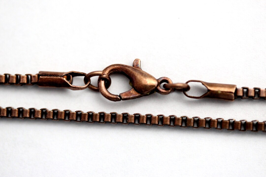 Antique Copper Box Chains Plated 2 MM Wholesale Lot Bulk Necklace USA ...
