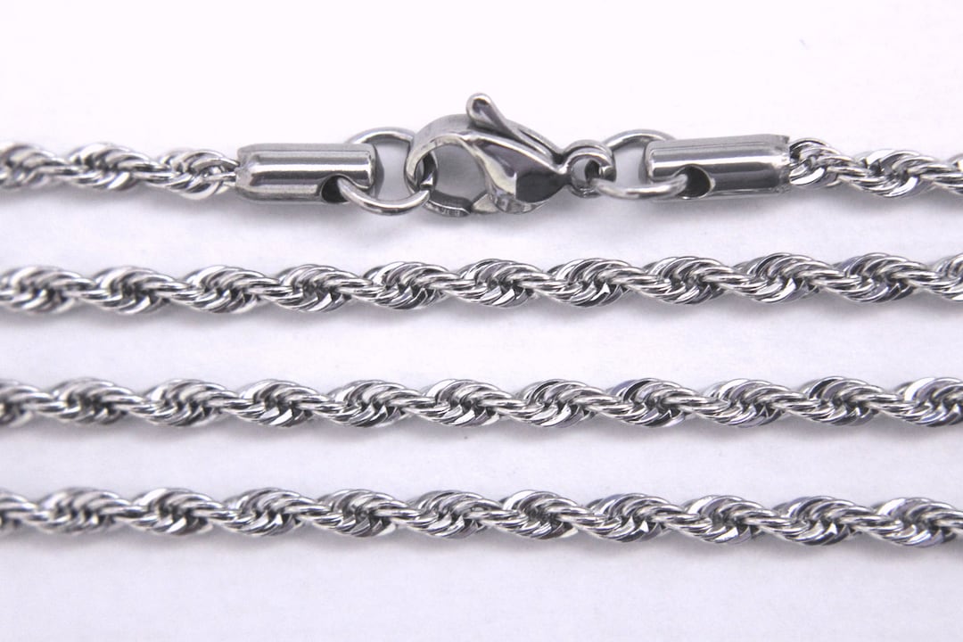 French Rope 2 MM Chain Stainless Steel Necklace Wholesale Lot Bulk - Etsy
