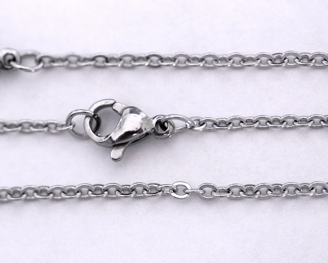 Stainless Steel Flat Cable Link Chain Wholesale Necklace Bulk 2 MM - Etsy