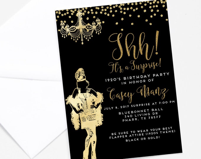 Great Gatsby Invitation-puttin on the Ritz Invitation-art Deco ...