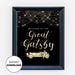 Great Gatsby Welcome Sign, Art Deco Party Decor (digital Print) - Etsy