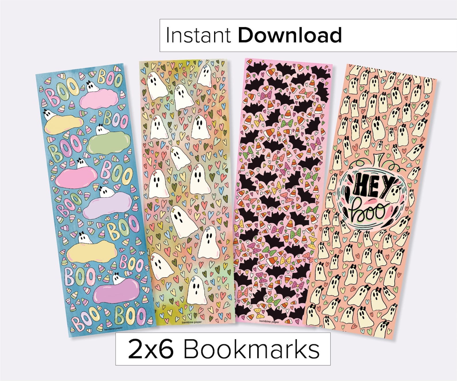 Halloween Bookmarks-printable Halloween Bookmarks-cute Bookmarks ...