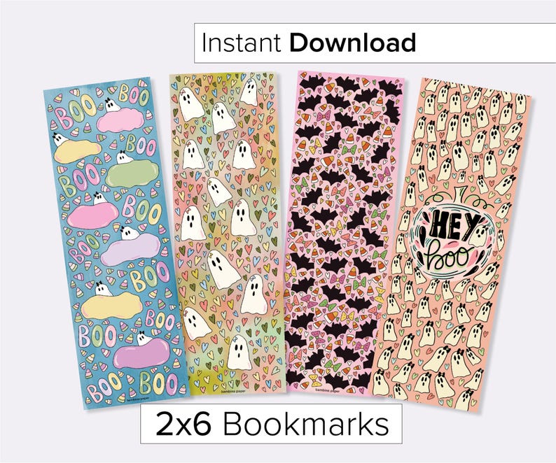 Halloween Bookmarks-printable Halloween Bookmarks-cute Bookmarks ...