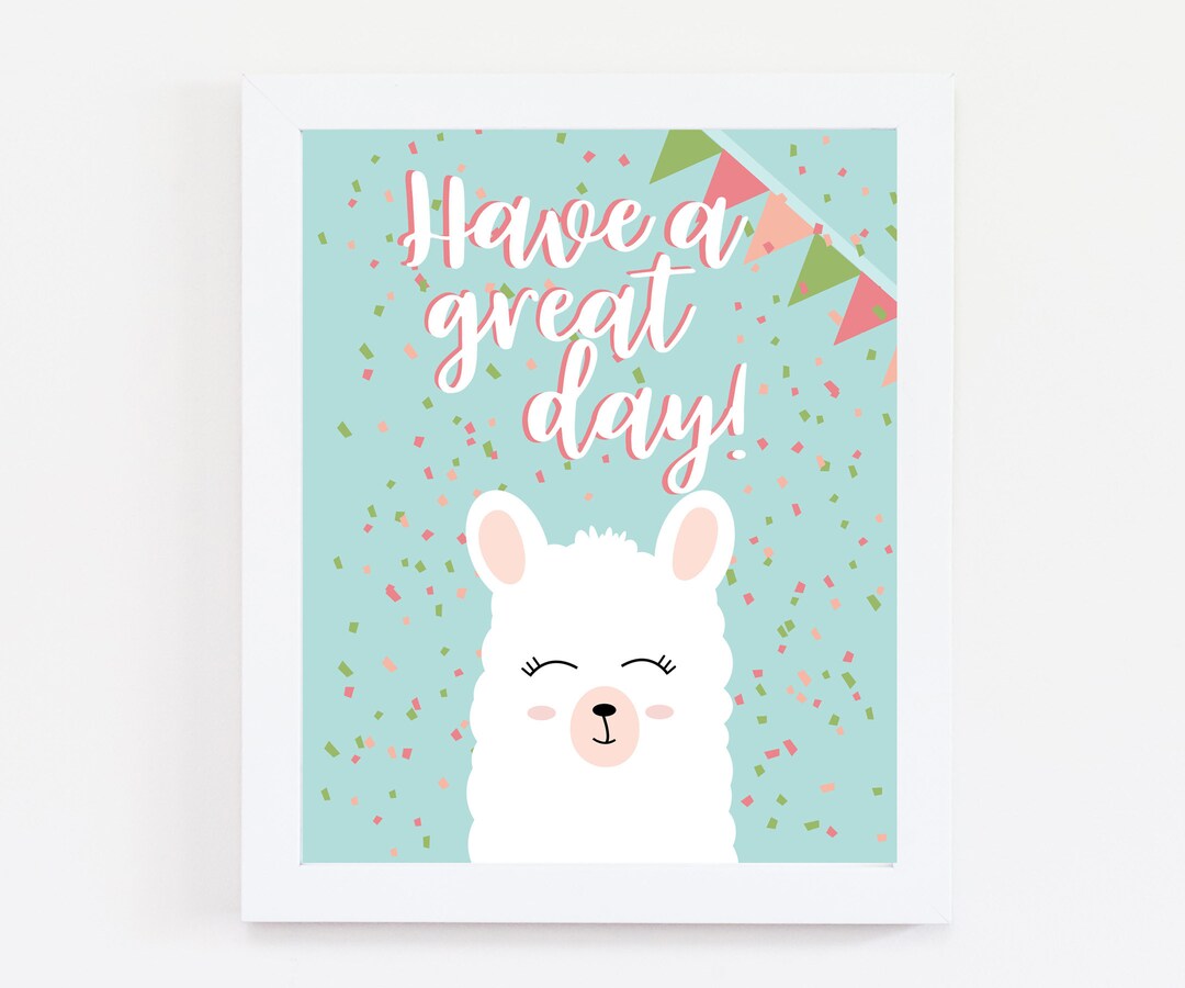 Llama Classroom Poster, Teacher Gift, Nursery Decor (digital Download ...