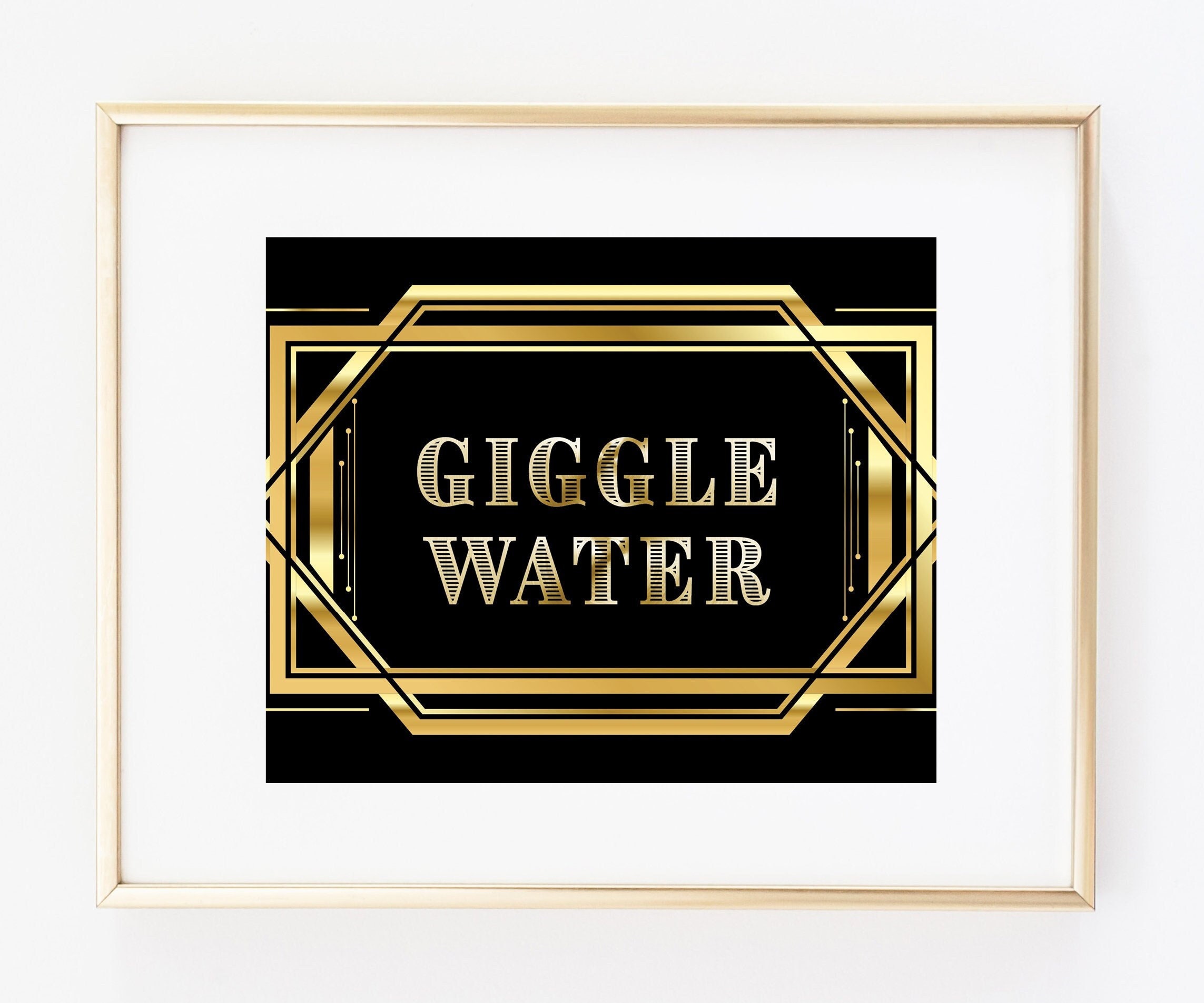 Great Gatsby Giggle Water Sign-art Deco Sign-roaring 20s Gatsby Theme ...