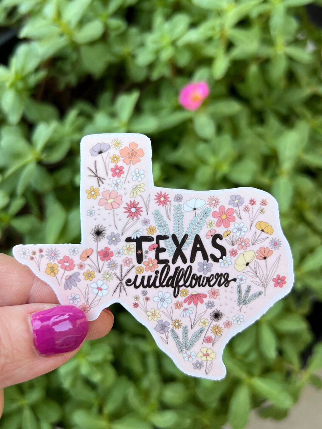 Texas Sticker-state Sticker-wildflowers Sticker-waterproof - Etsy