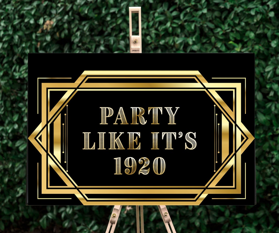 Gatsby Welcome Signs-roaring 1920s Table Print-gatsby Party Decor-art ...