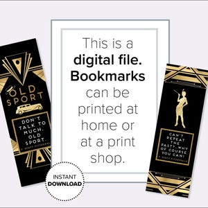 Great Gatsby Bookmarks-great Gatsby Decor-roaring 20s Decorations-1920 ...