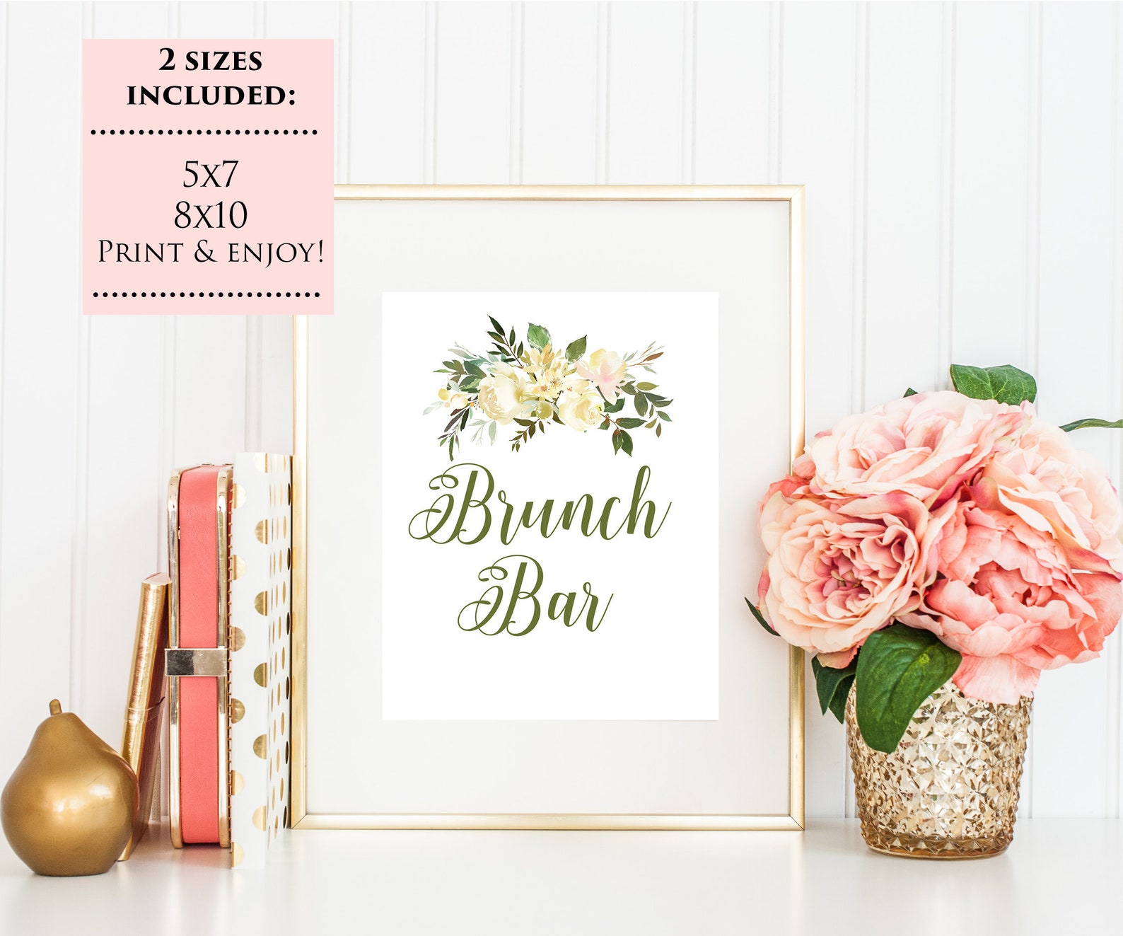 Brunch Bar Sign-wedding Sign-bridal Shower Sign-brunch Wedding Print ...