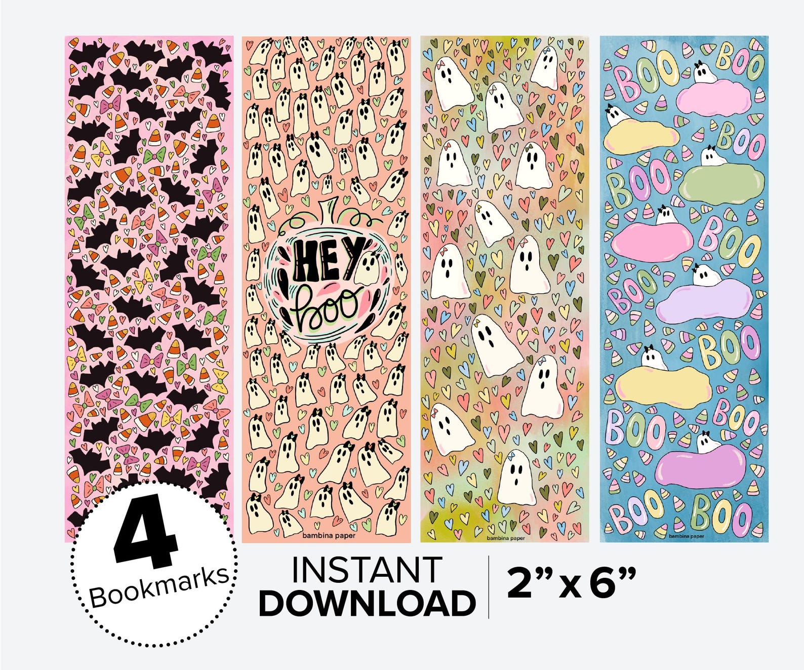 Halloween Bookmarks-printable Halloween Bookmarks-cute Bookmarks ...