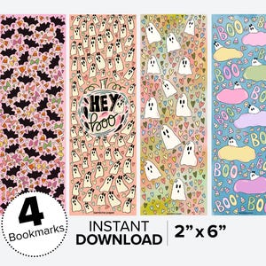 Halloween Bookmarks-printable Halloween Bookmarks-cute Bookmarks ...