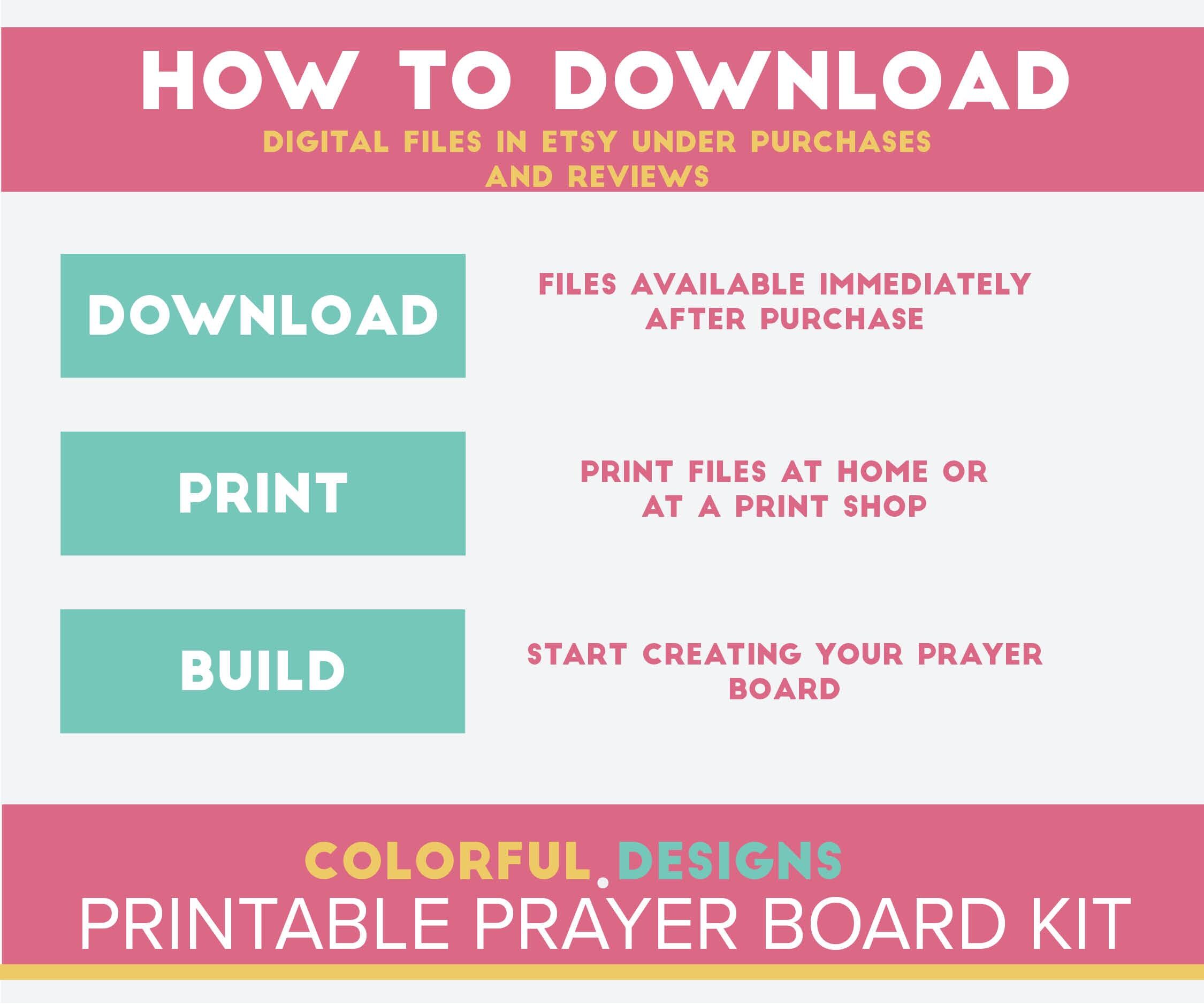 Printable Prayer Board Kit: Christian Scripture Cards & Labels (PDF ...
