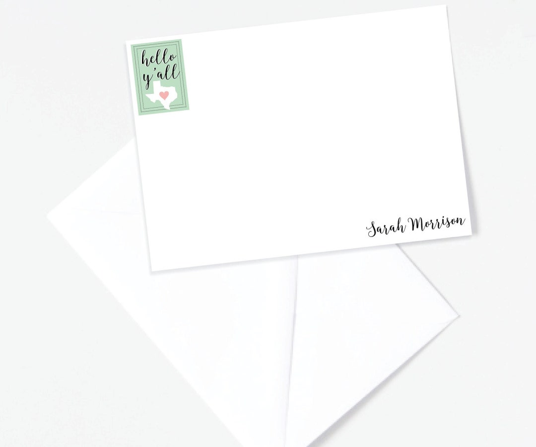 Texas State Stationery Sets-personalized Stationery Sets-note Cards ...