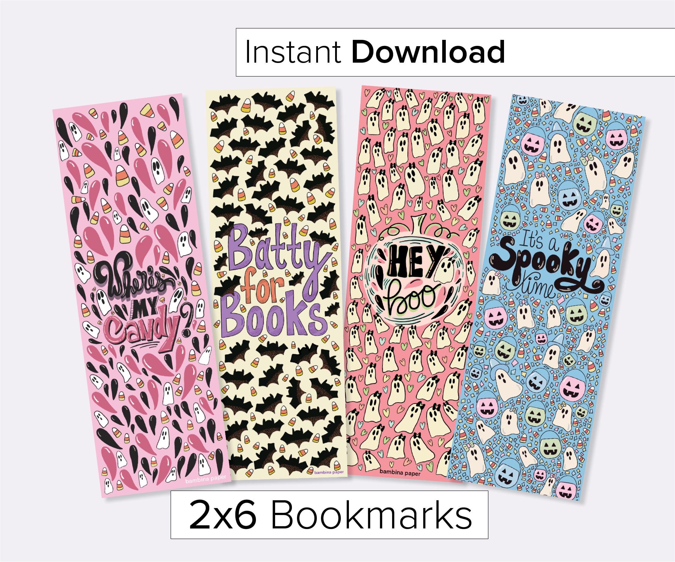Halloween Bookmarks-printable Halloween Bookmarks-cute Bookmarks ...