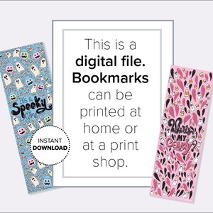 Halloween Bookmarks-printable Halloween Bookmarks-cute Bookmarks ...