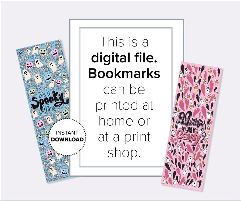 Halloween Bookmarks-printable Halloween Bookmarks-cute Bookmarks ...