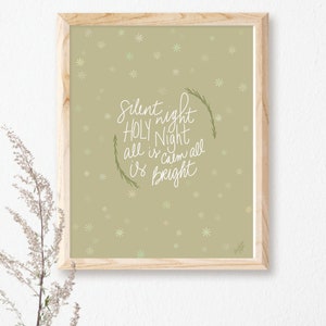 Silent Night Printable-silent Night Art Print-silent Night | Etsy
