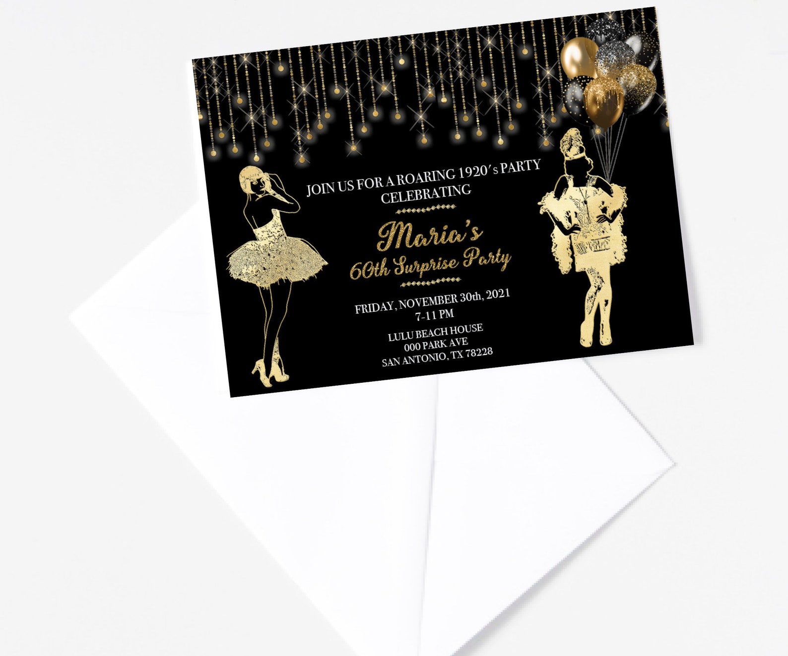 Great Gatsby Invitations-roaring 1920s Invitations-art Deco Invites ...
