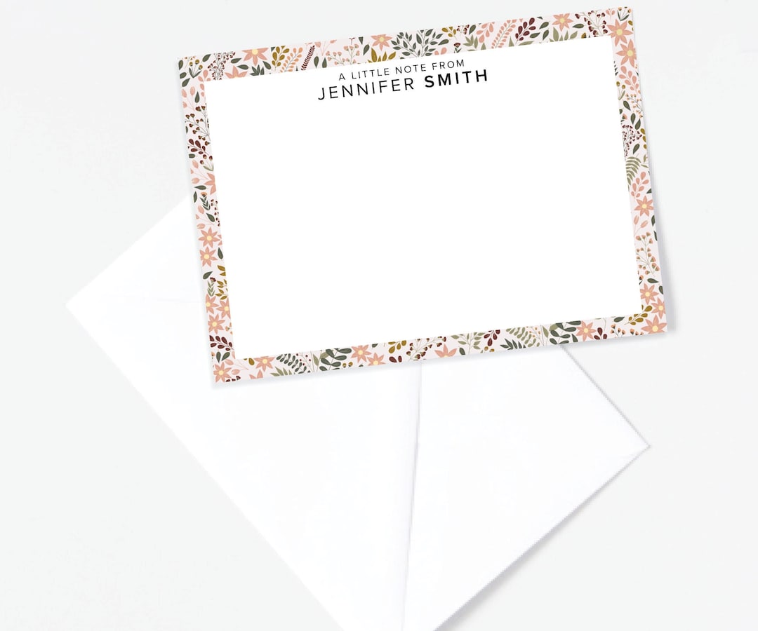 Floral Stationery Sets-floral Note Cards-bridal Shower Stationery Sets ...