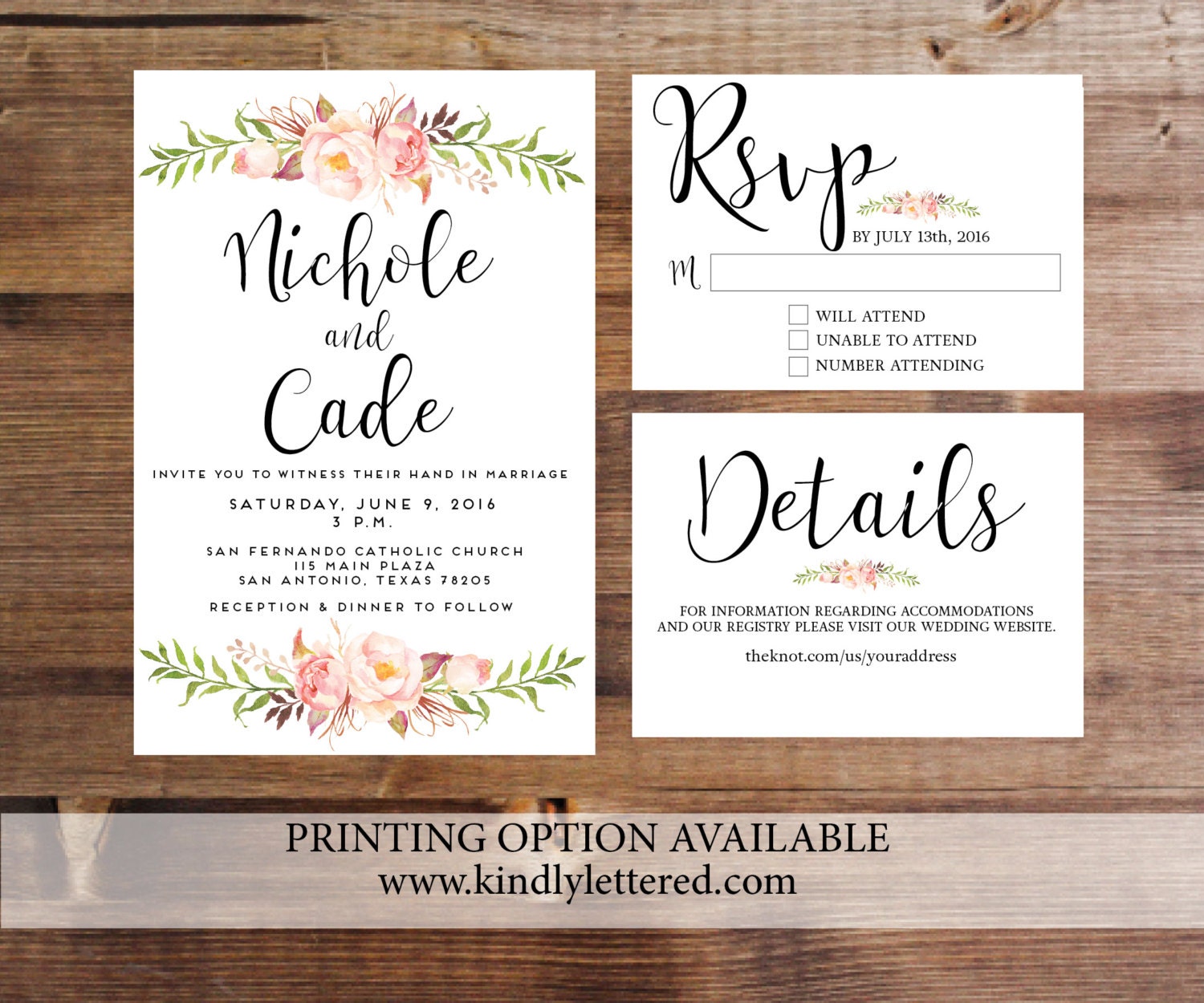 floral-wedding-invitation-digital-file-photo-card-digital-etsy