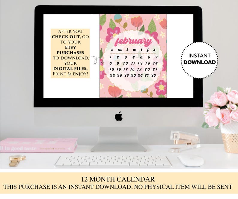 2026 Floral Teacher Planner Printable | Wall Calendar PDF | Instant ...