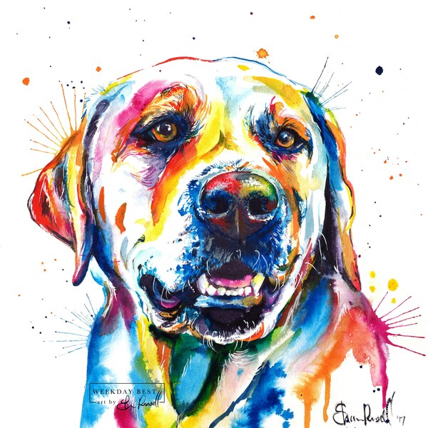 Yellow Lab Art - Etsy