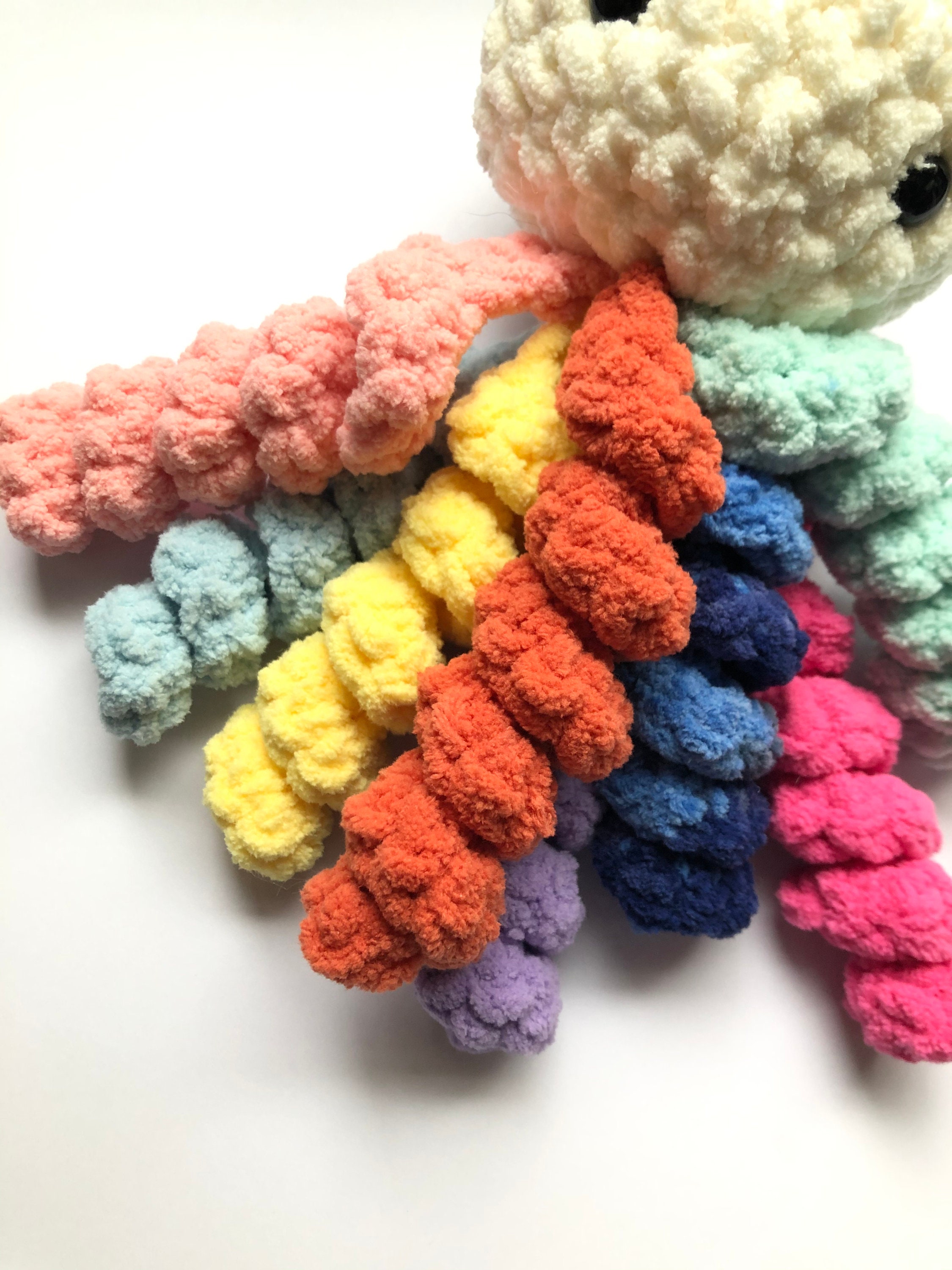 Rainbow Octopus Stuffy Crochet Octopus Stuffed Animal Baby - Etsy