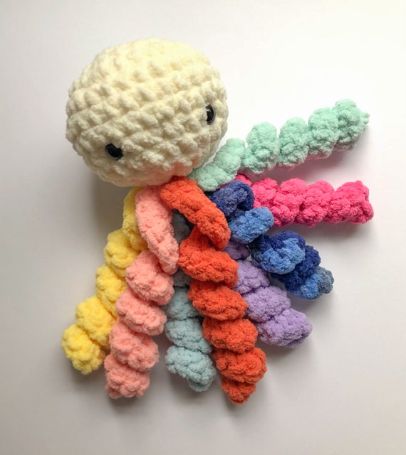 Rainbow Octopus Stuffy Crochet Octopus Stuffed Animal Baby | Etsy