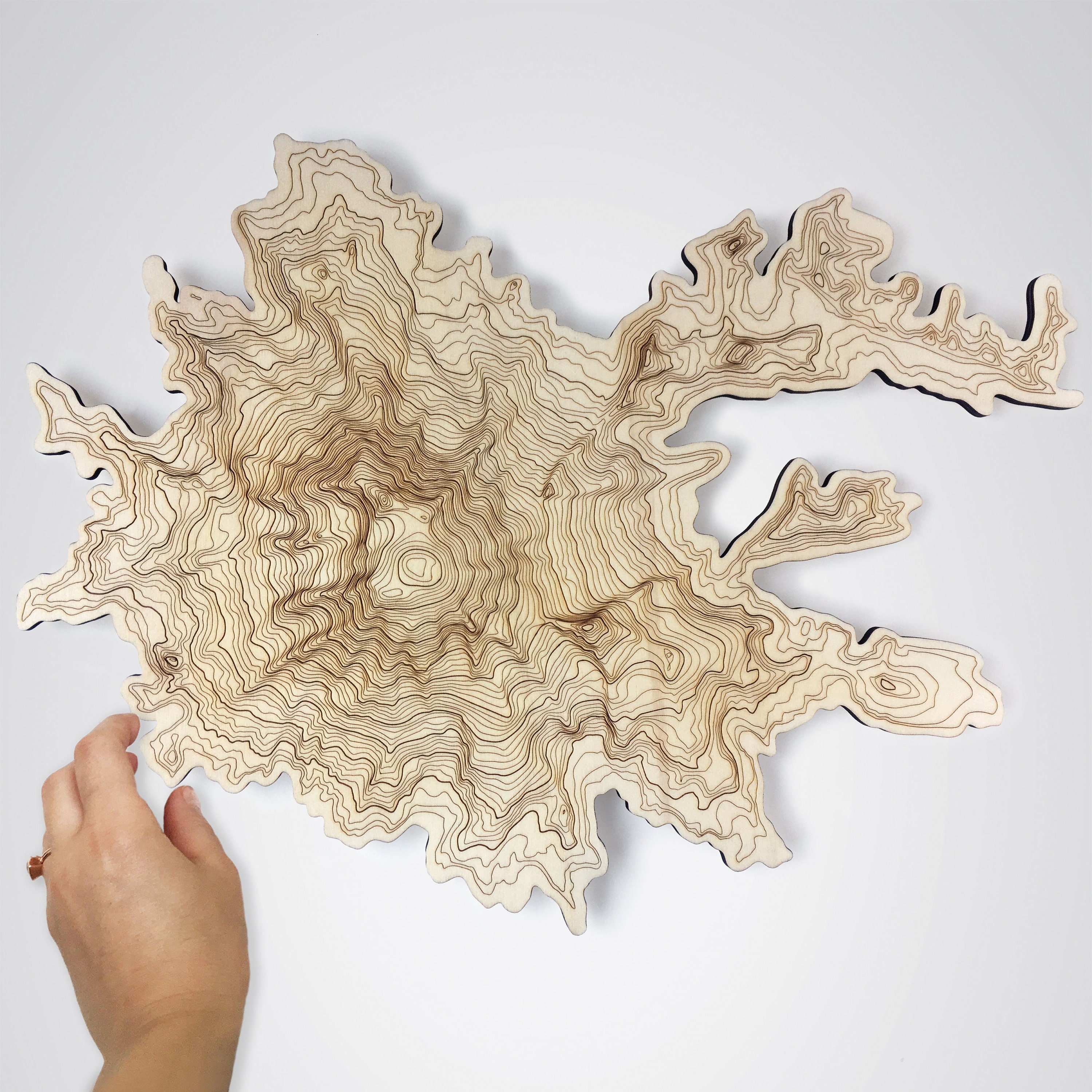 Mt Rainier Topography Wooden Wall Art Pacific Northwest - Etsy