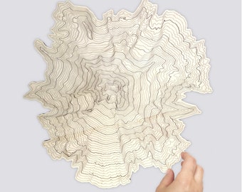 Mt Rainier Topography Wooden Wall Art • Pacific Northwest Decor ...