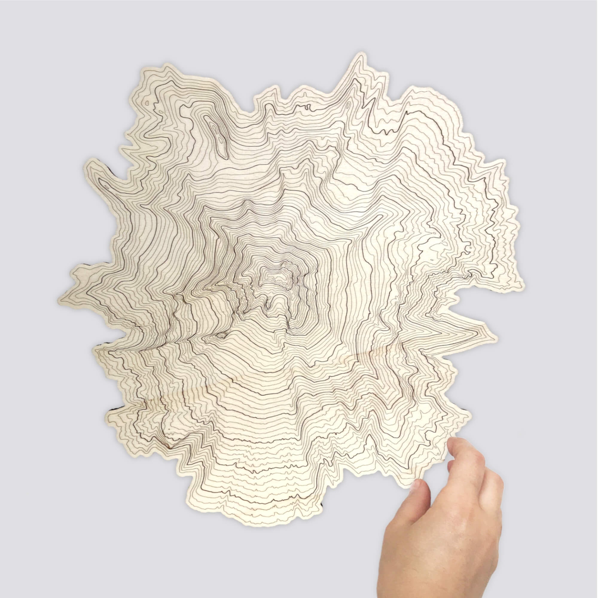 Mt Hood Topography Wooden Wall Art • Pacific Northwest Decor ...