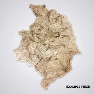 Custom Topographic Map Wall Art • Personalized Wooden Decor With Laser ...