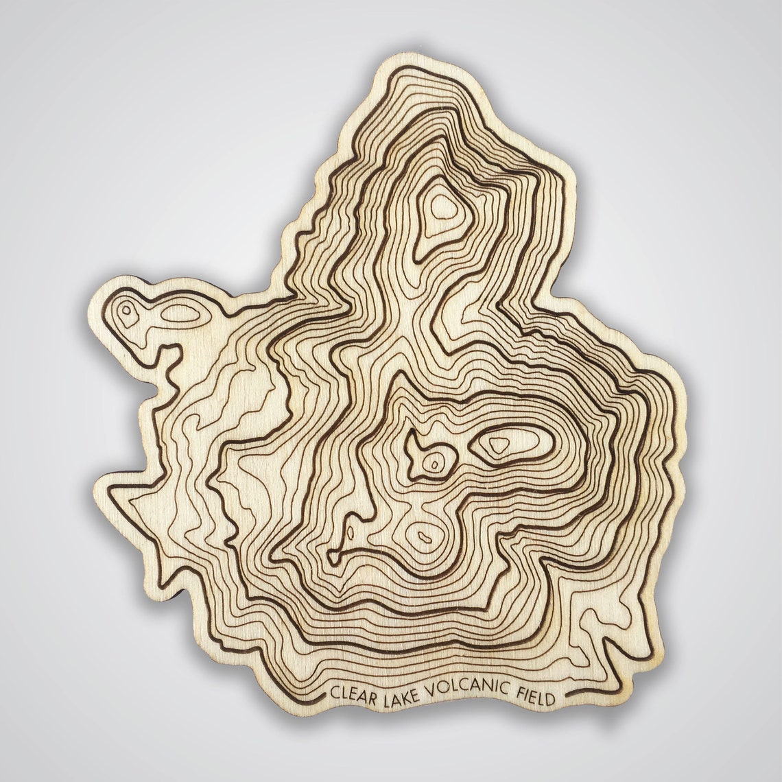 Clear Lake Volcanic Field Topographic Map Wooden Coaster - Etsy