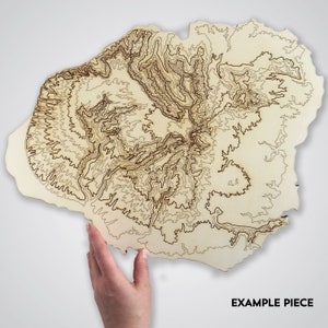 Custom Topographic Map Wall Art • Personalized Wooden Decor With Laser ...