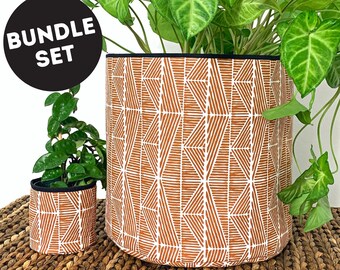 4 Inch Fabric Planter Pot Cover Small Round Storage Basket | Etsy