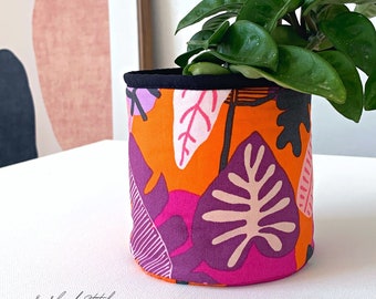 4 Inch Fabric Planter Pot Cover Small Round Storage Basket | Etsy