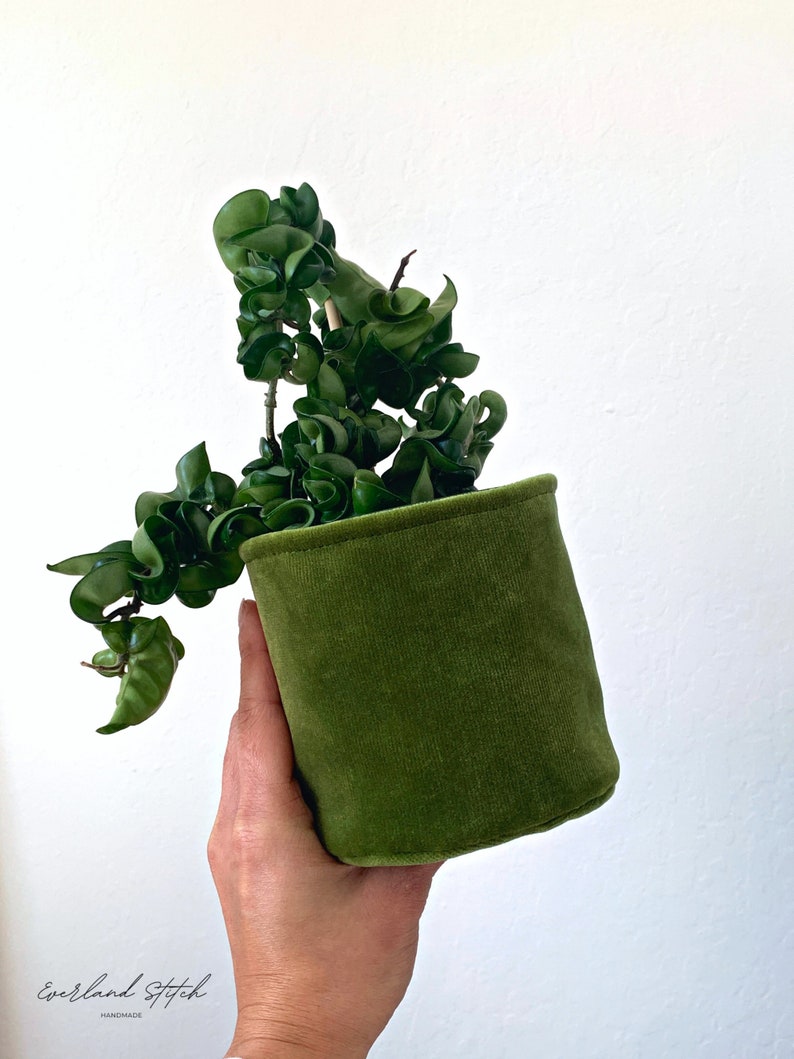 4 Inch Fabric Planter Pot Cover Small Round Storage Basket - Etsy