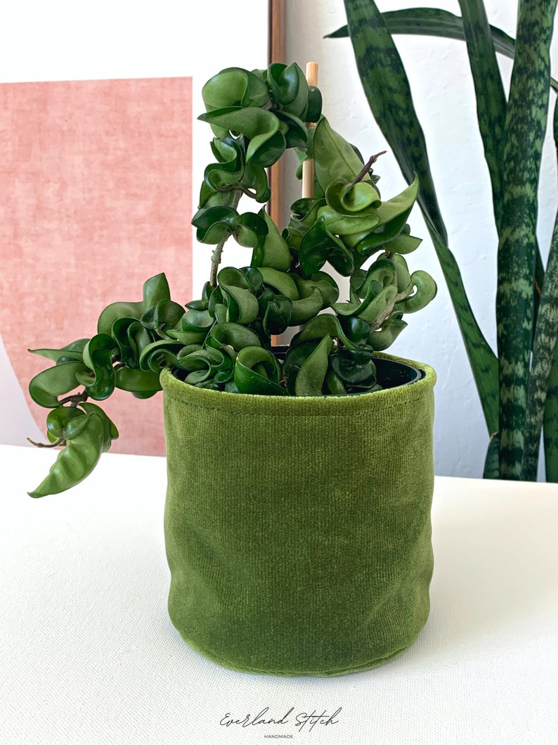 4 Inch Fabric Planter Pot Cover Small Round Storage Basket - Etsy