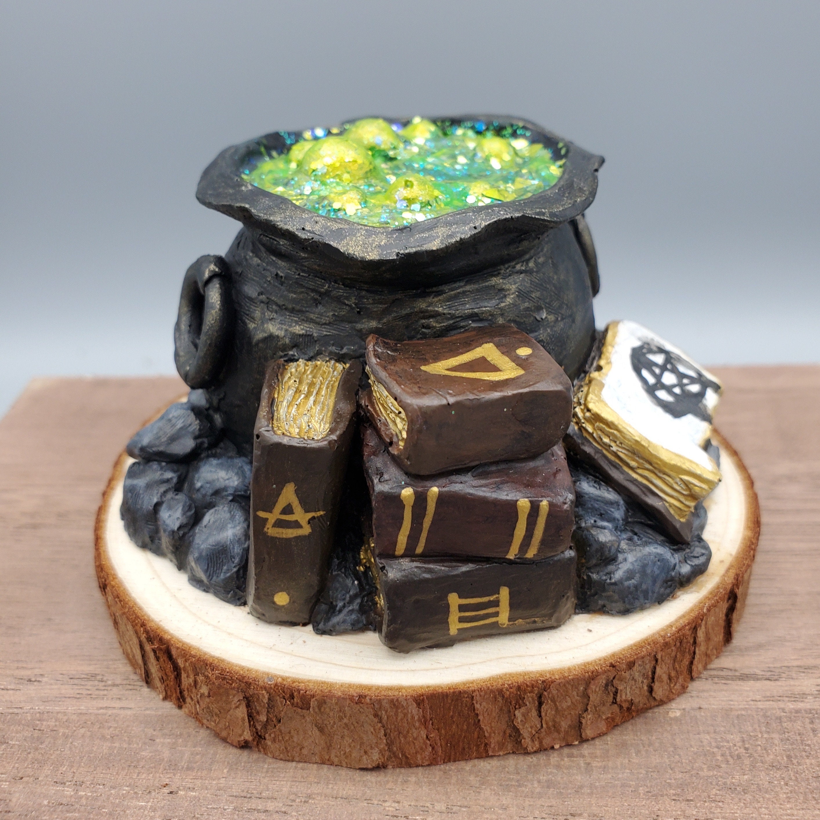 Spellbook Cauldron Sculpted Figure - Etsy